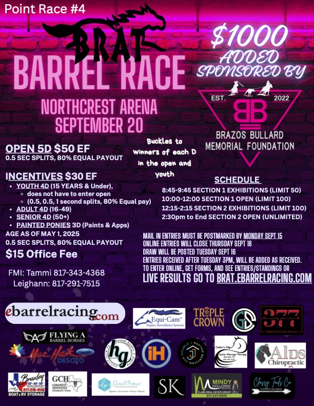 brat.ebarrelracing.com – Barrel Racing Association of Texas